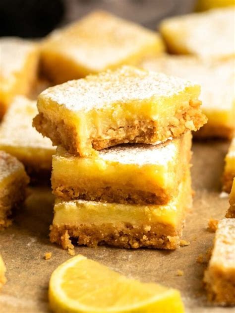 Lemon Bars With Graham Cracker Crust Rich And Delish