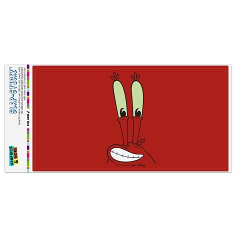 SpongeBob Mr Krabs Face Automotive Car Window Locker Bumper Sticker