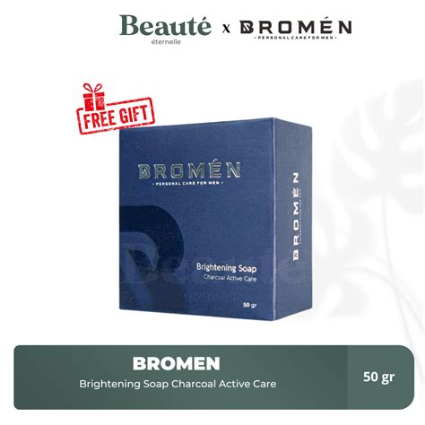 Bromen Brightening Soap Sabun Cuci Muka Pencerah Pria Sabun Wajah