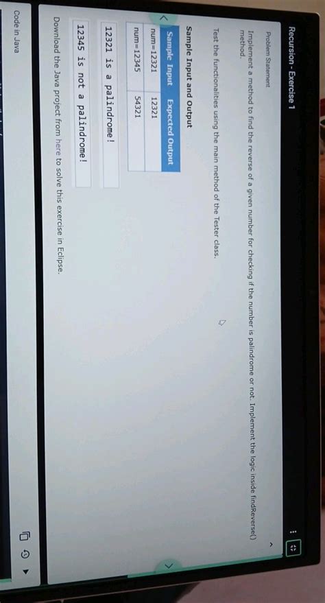 Recursion Exercise 1 Problem Statement Studyx
