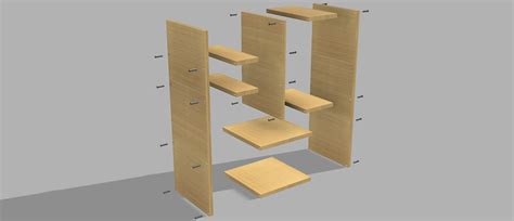 Exploded View Book Rack