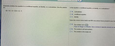 Solved Determine Whether The Equation Is A Conditional Chegg