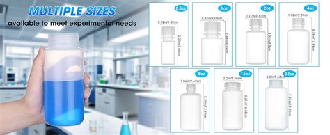 Lzhnb 05oz15ml Plastic Sample Bottles With Caps Wide Mouth Reagent
