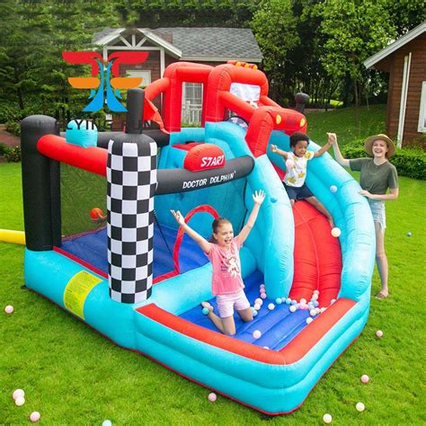Racing Car Bouncer Slide Combo Flying Fun Castle China Personal Use