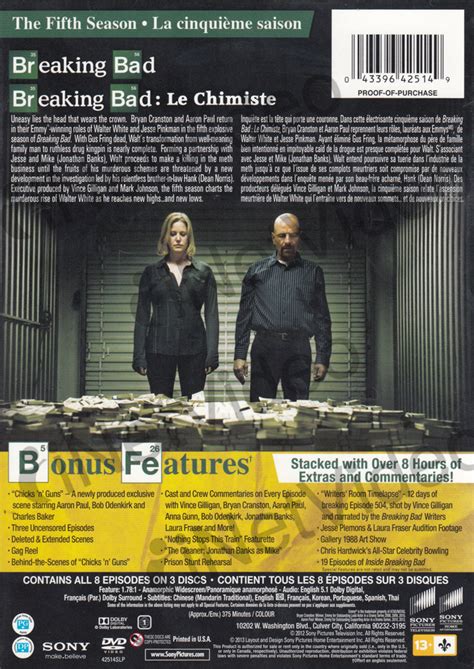 Breaking Bad The Fifth Season Bilingual On Dvd Movie