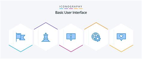 Pacote Básico De 25 ícones Azuis Incluindo Mensagem Mensagem Curti 18274168 Vetor No Vecteezy