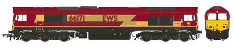 Accurascale Class 66 Ews Maroon 66171 Acc2632 Acc2647 Dcc