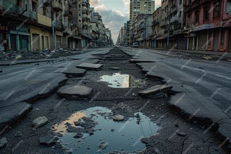 Premium Photo Infrastructure Failure In Busy City