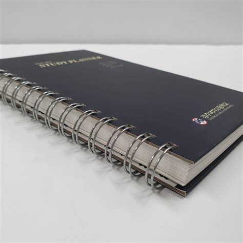 자기주도 스터디 학습 플래너 양식 제작사례 및 중고등학교 다이어리 스프링노트 충무로 을지로 업체에서 하드커버 제본 맞춤 인쇄