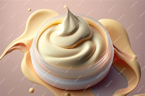Premium Photo Beauty Cosmetic Cream Stroke Close Up On Pastel