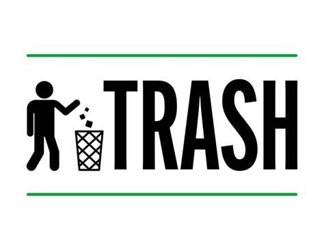 Printable Trash Sign Printablelib