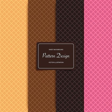 Premium Vector Set Of Waffle Background With Different Flavors Sweet