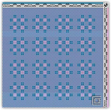 Blue And Pink Weaving Pattern