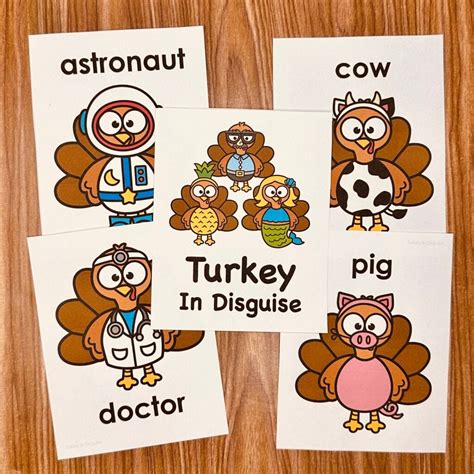 Turkey In Disguise Vocabulary Printables Simply Kinder Printable