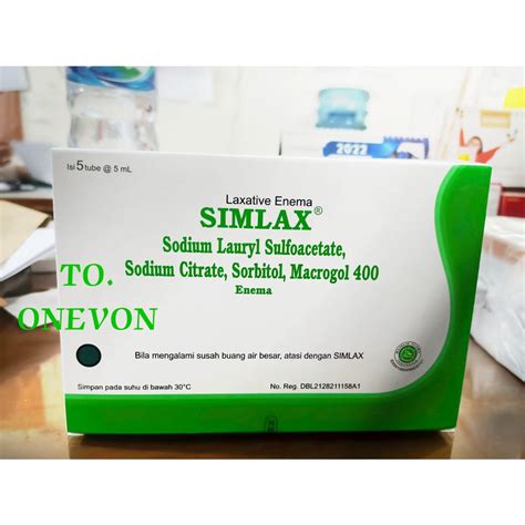 Jual Simlax 5 Ml Laxative Enema Box 5 Tube Obat Pencahar Susah Bab
