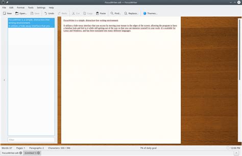 Focuswriter Fullscreen Word Processor Linuxmaster Club