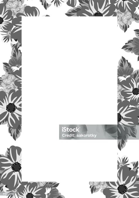꽃의 추상 프레임입니다 카드의 디자인에 대 한 초대장 인사말 생일 파티 결혼식 발렌타인의 날 휴일 축 하 0명에 대한 스톡 벡터 아트 및 기타 이미지 Istock