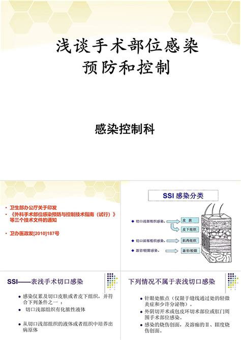 手术部位感染预防与控制ppt模板 卡卡办公