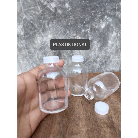 Jual Botol Kaca Vial 50ml Bening 50ml Tutup Kayu Gabus Plastik