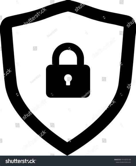 Shield Key Icon Vector Illustration Logo Stock Vector Royalty Free