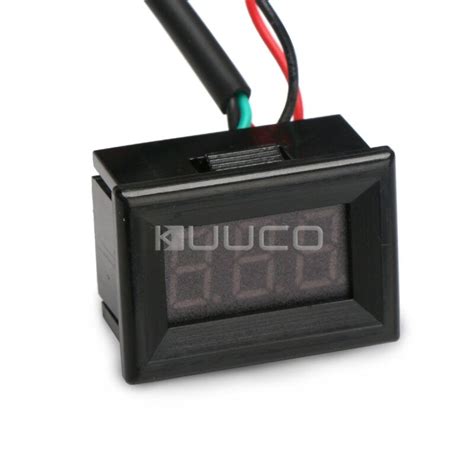 Dc 12v 24v Digital Termometer 036 Gul Led 55 ~ Grandado