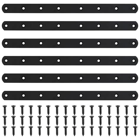 Buy Flat Straight Braces Black Mending Plate Heavy Duty Metal Straight Brackets Repair