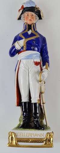 General Kellermann Porzellan Figur Scheibe Alsbach Porzellan Made