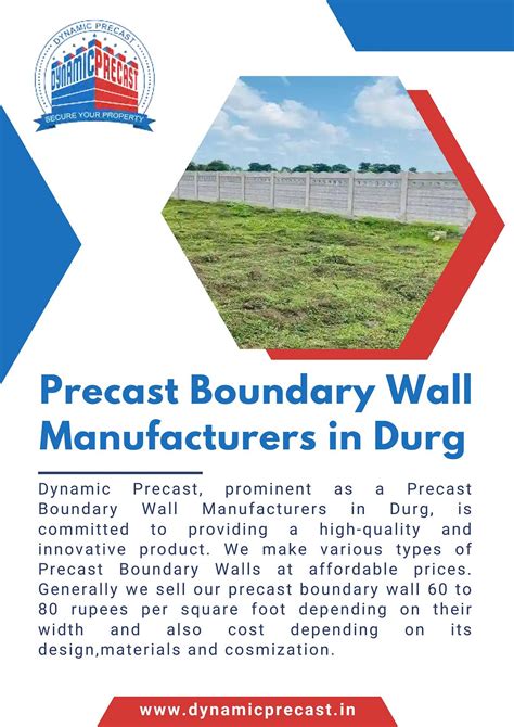 Precast Boundary Wall Manufacturers In Durg By Aws Dynamicprecast