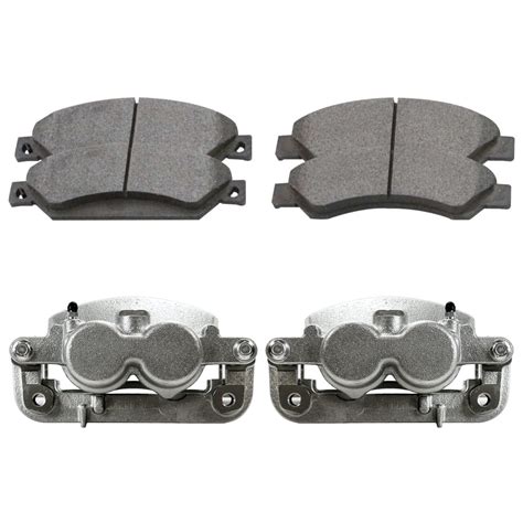 AutoShack Front Brake Calipers Ceramic Pads Kit For Chevrolet GMC