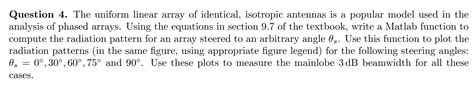 Question 4 The Uniform Linear Array Of Identical