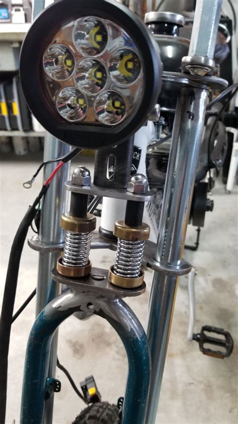 Front View Headlight And Springer Motored Bikes Motorized