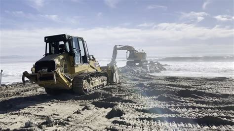 Rebuilding The Jetty At Capitola Beach With 600 Tons Of Rip Rap From Our Wilson Quarry Wish You