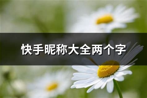 快手昵称大全两个字 共173个 淘名吧网