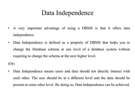 Data Independence PPTX