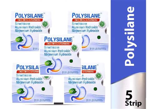 Polysilane Tablet Kunyah 1 Strip 8 Tablet Obat Magobat Lambungobat