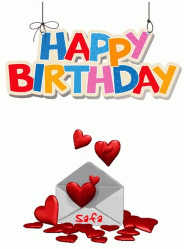 Happy Birthday Wife Sending Hearts 
