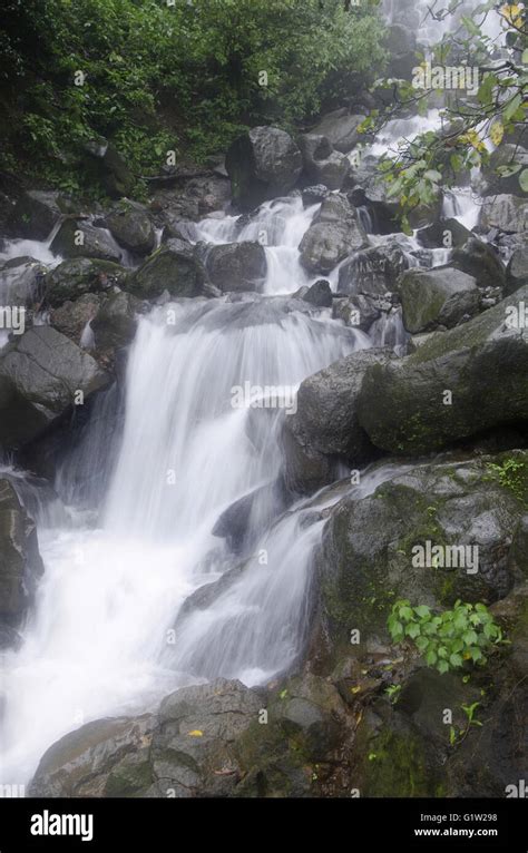 Waterfall In Rainy Season Near Ratnagiri Maharashtra India Stock