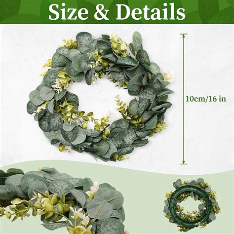 Eucalyptus Wreath Farmhouse Decor Green Wreath Front Door Farmhouse