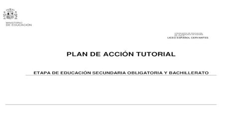 Plan De Acción Tutorial De Secundaria Pdf Document