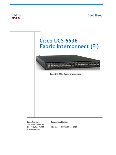 Cisco Ucs 6536 Fabric Interconnect Spec Sheet Pdf Ac Power Plugs And Sockets Network Switch