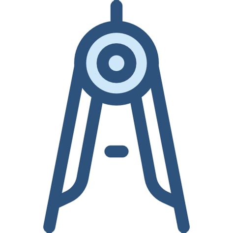 Compass Monochrome Blue Icon