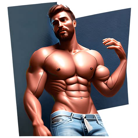 Handsome Hunk Digital Graphic · Creative Fabrica