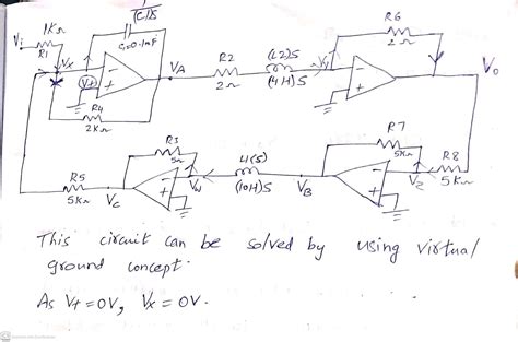 Solved 1 Find The Transfer Function For The Following Op Amp