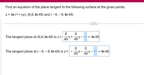 Solved Find An Equation Of The Plane Tangent To The