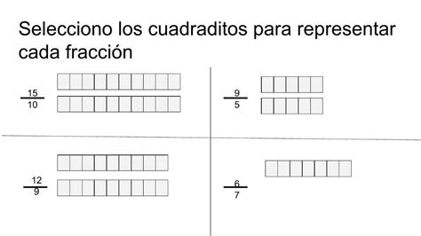 Representación De Fracciones Interactive Activity Live Worksheets