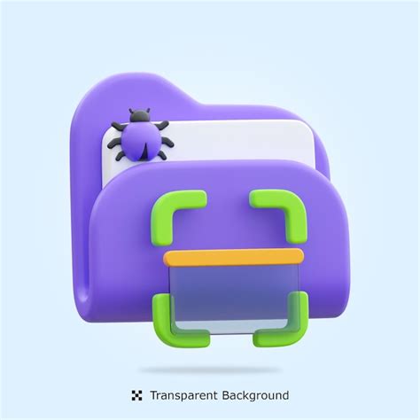 Premium PSD Psd 3d Rendering Of Scan Folder