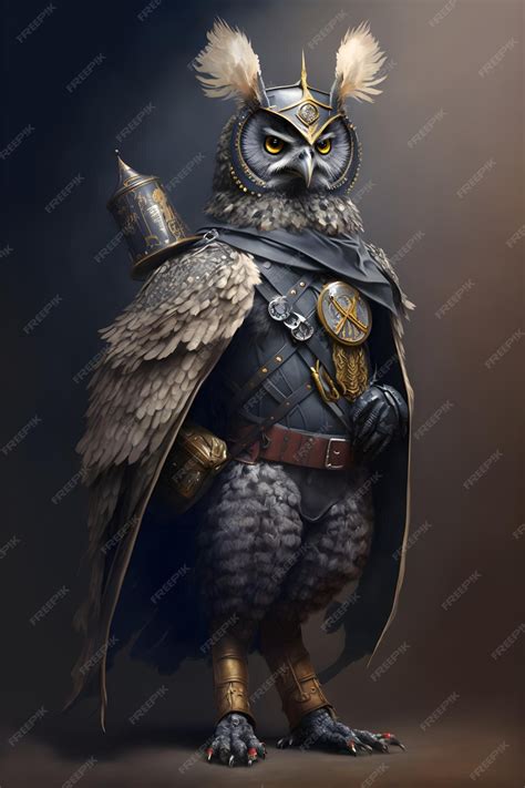 Premium Photo Realistic Owl Soldier Ai Generated