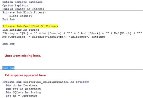 Solved Experience With VBA Code That Changes Unexplicably Experts Exchange