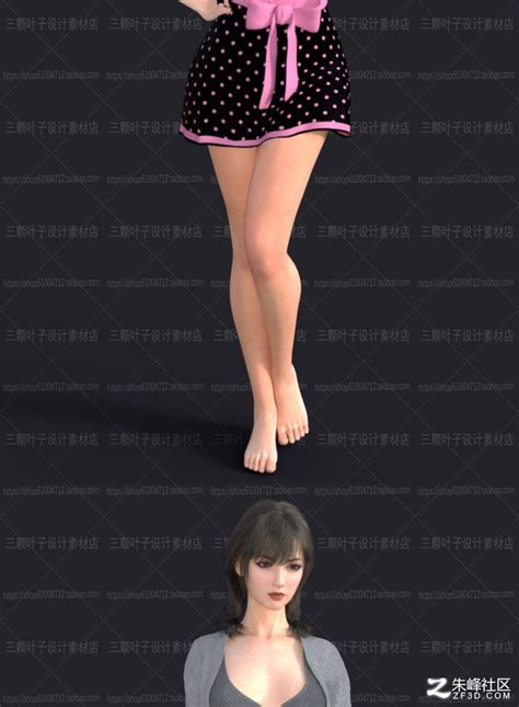 DAZ欧美超模虚拟美女3D模型 女性人物模型 现代 朱峰模型库