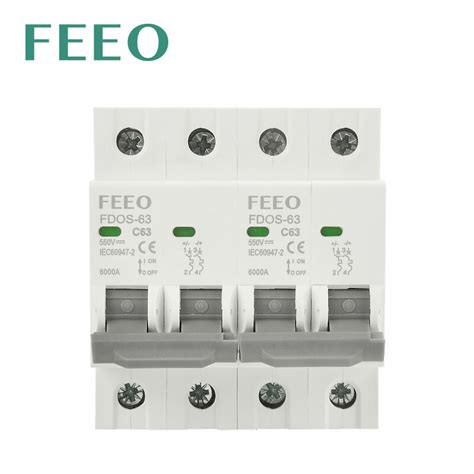 Feeo Dc 이중 전원 수동 전송 스위치 Mts 인터록 회로 차단기 Dc Mcb 분리기 2p 2p 550v 63a 전기 장비 및 소모품